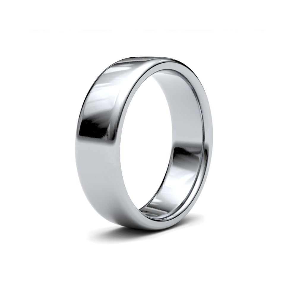 Platinum Standard Weight Soft Court Profile Mirror Finish Wedding Ring ...