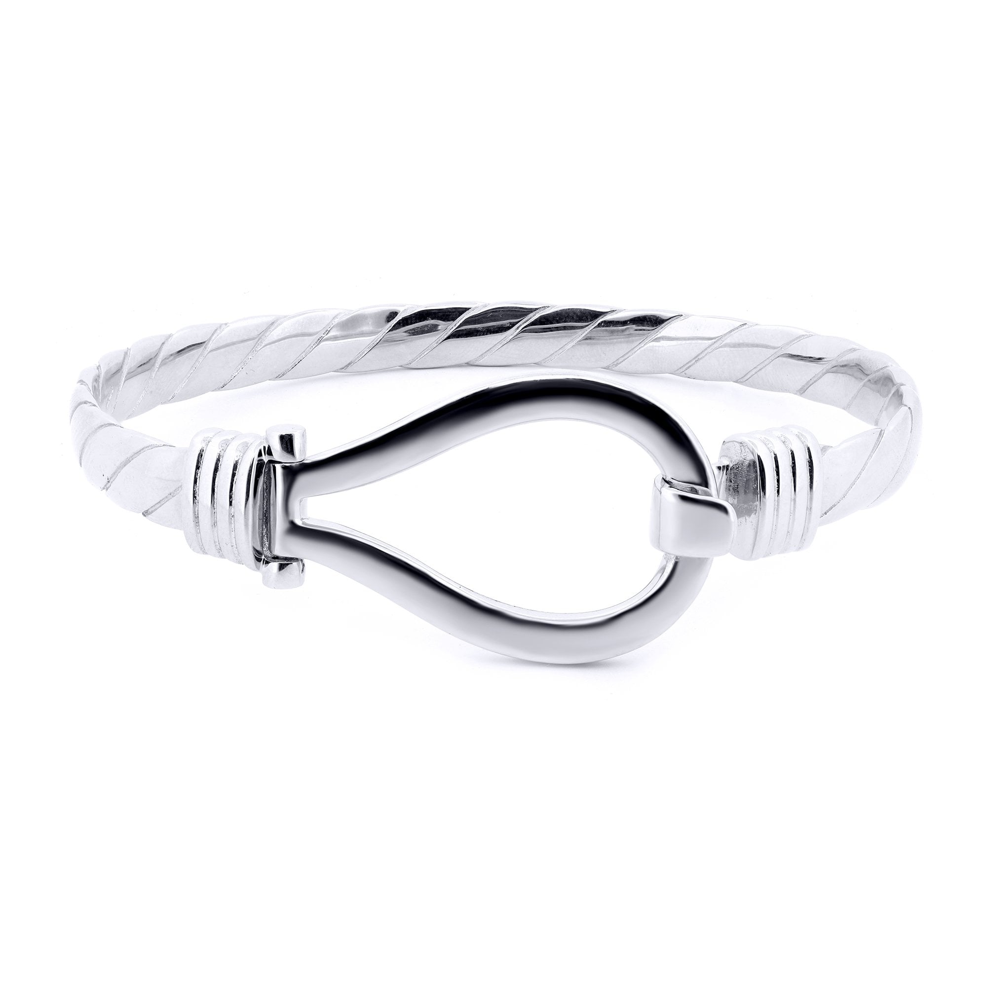 925 Silver Gents Twisted Wire Stirrup Bangle – Personal Jewellery Service